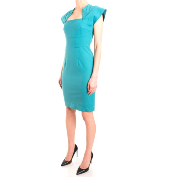 Roland Mouret | Dresses | Roland Mouret Midi Sheath Dress Size 8 Aqua ...
